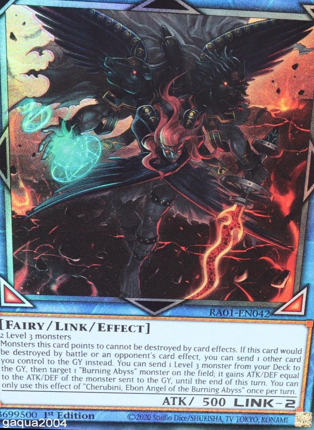 Cherubini, Ebon Angel of the Burning Abyss [Ultimate Rare] RA01-EN042 Prices | YuGiOh 25th ...
