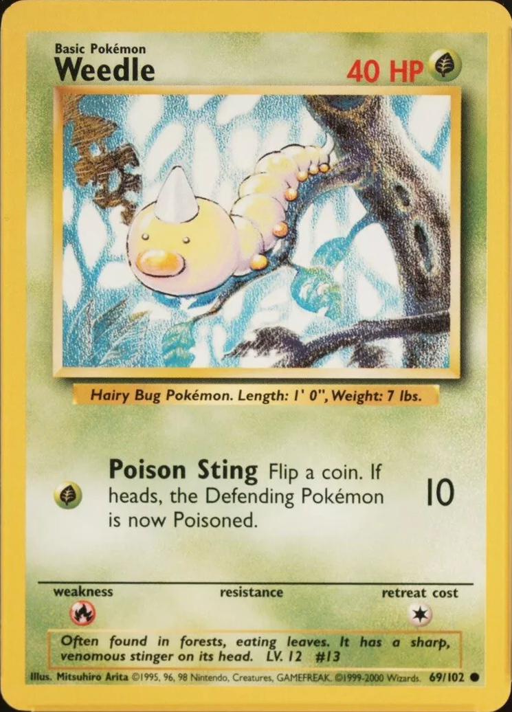 Weedle [1999-2000] #69 Prices | Pokemon Base Set | Pokemon Cards