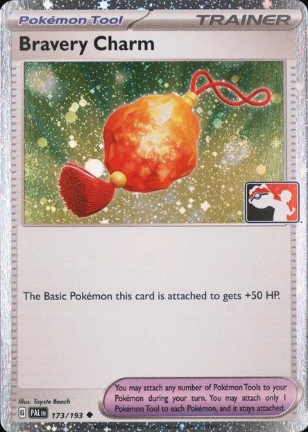 Bravery Charm [Prize Pack Holo] #173 Prices | Pokemon Paldea Evolved ...