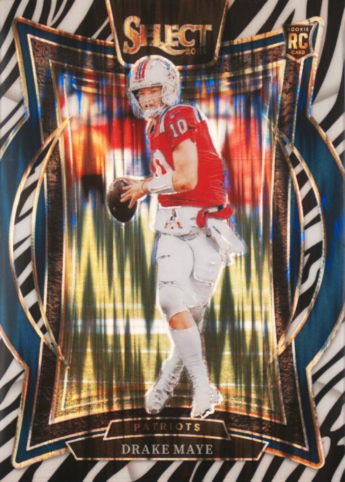 Drake Maye [Zebra Prizm Shock] #27 Prices | 2024 Panini Select ...