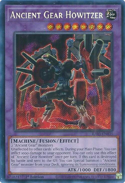 Ancient Gear Howitzer [Quarter Century Secret Rare] RA03-EN035 Prices ...