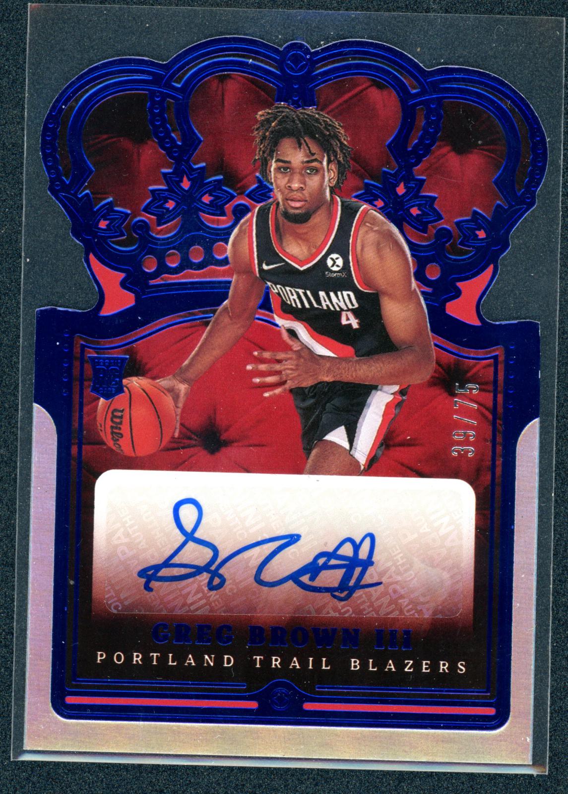 Greg Brown III [Blue] | Ungraded | 2021 Panini Crown Royale Rookie ...
