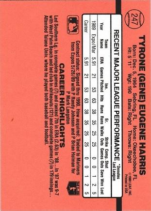 Gene Harris #247 Prices [Rookie] | 1990 Donruss | Baseball Cards