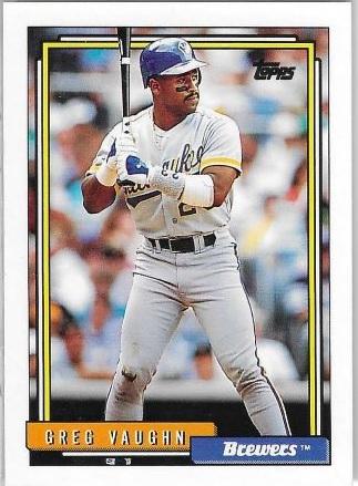 Greg Vaughn #572 Prices | 1992 Topps | Baseball Cards