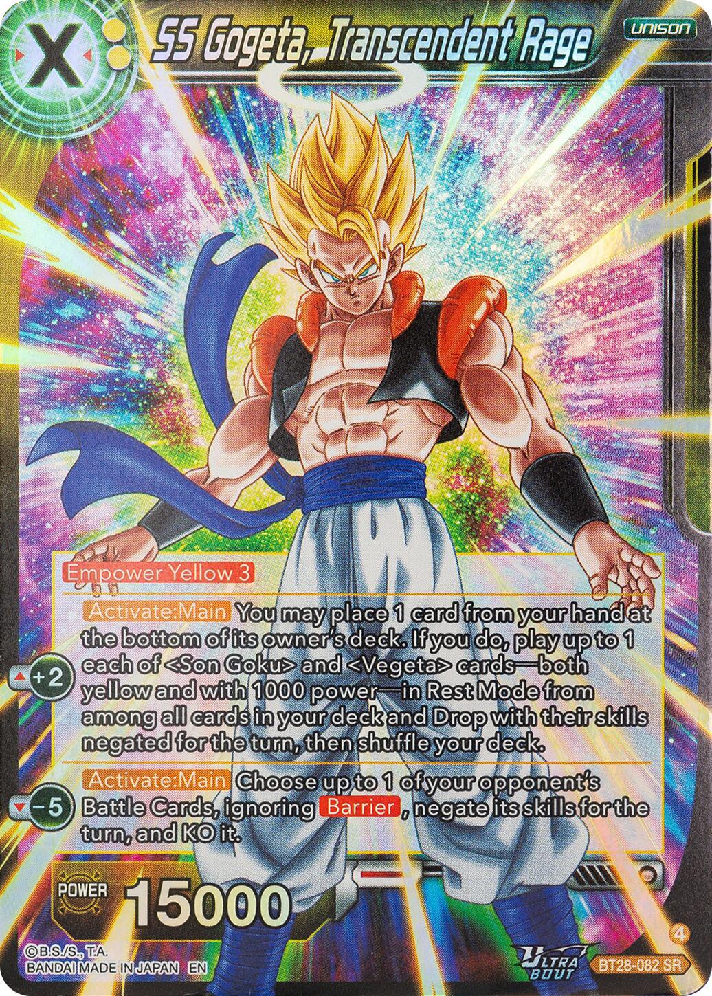 SS Gogeta, Transcendent Rage BT28-082 Prices | Dragon Ball Super ...
