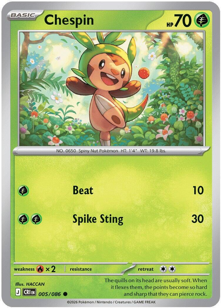 Chespin #5 Prices | Pokemon Chaos Rising | Pokemon Cards