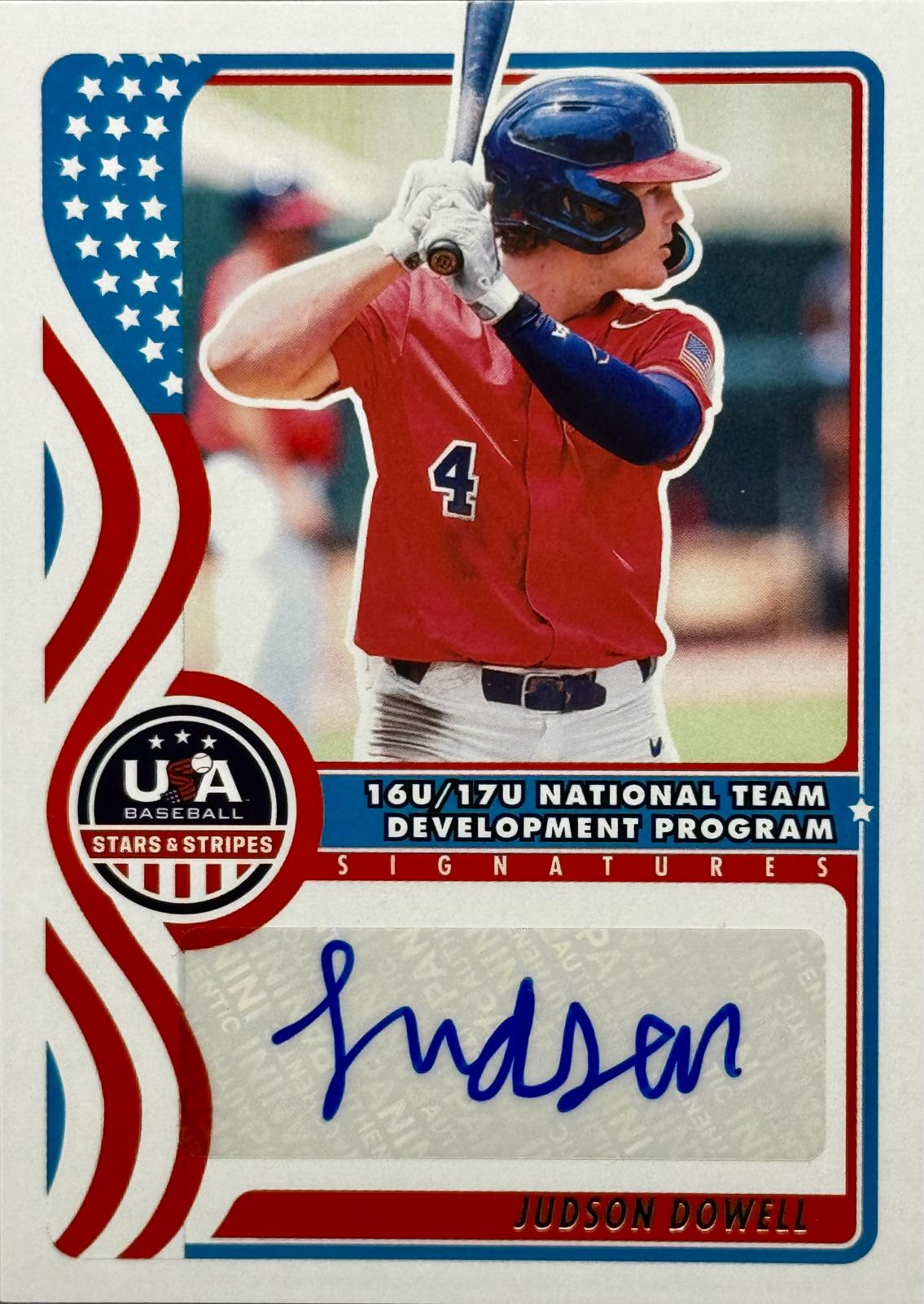 Judson Dowell #NTS-JD Precios | 2025 Panini Stars and Stripes 16U/17U ...