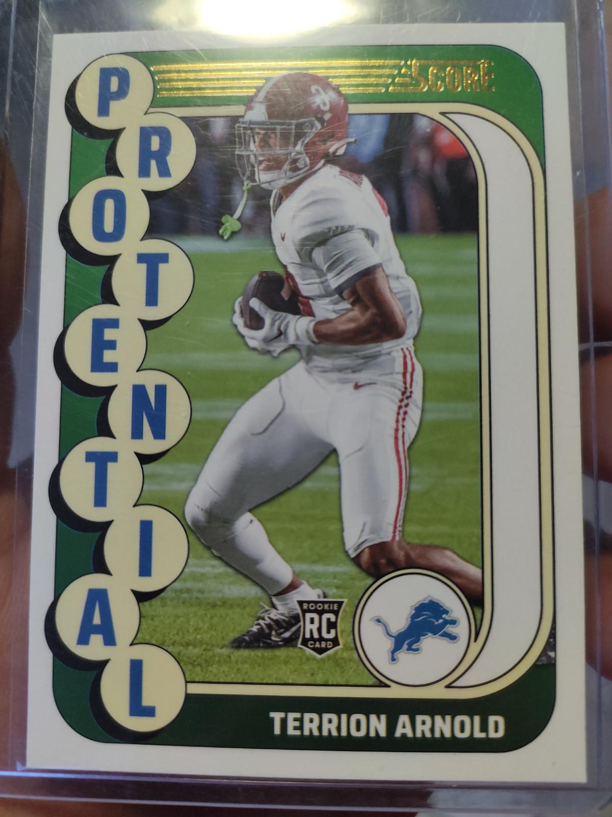 Terrion Arnold [Gold] #13 Prices [Rookie] | 2024 Panini Score ...