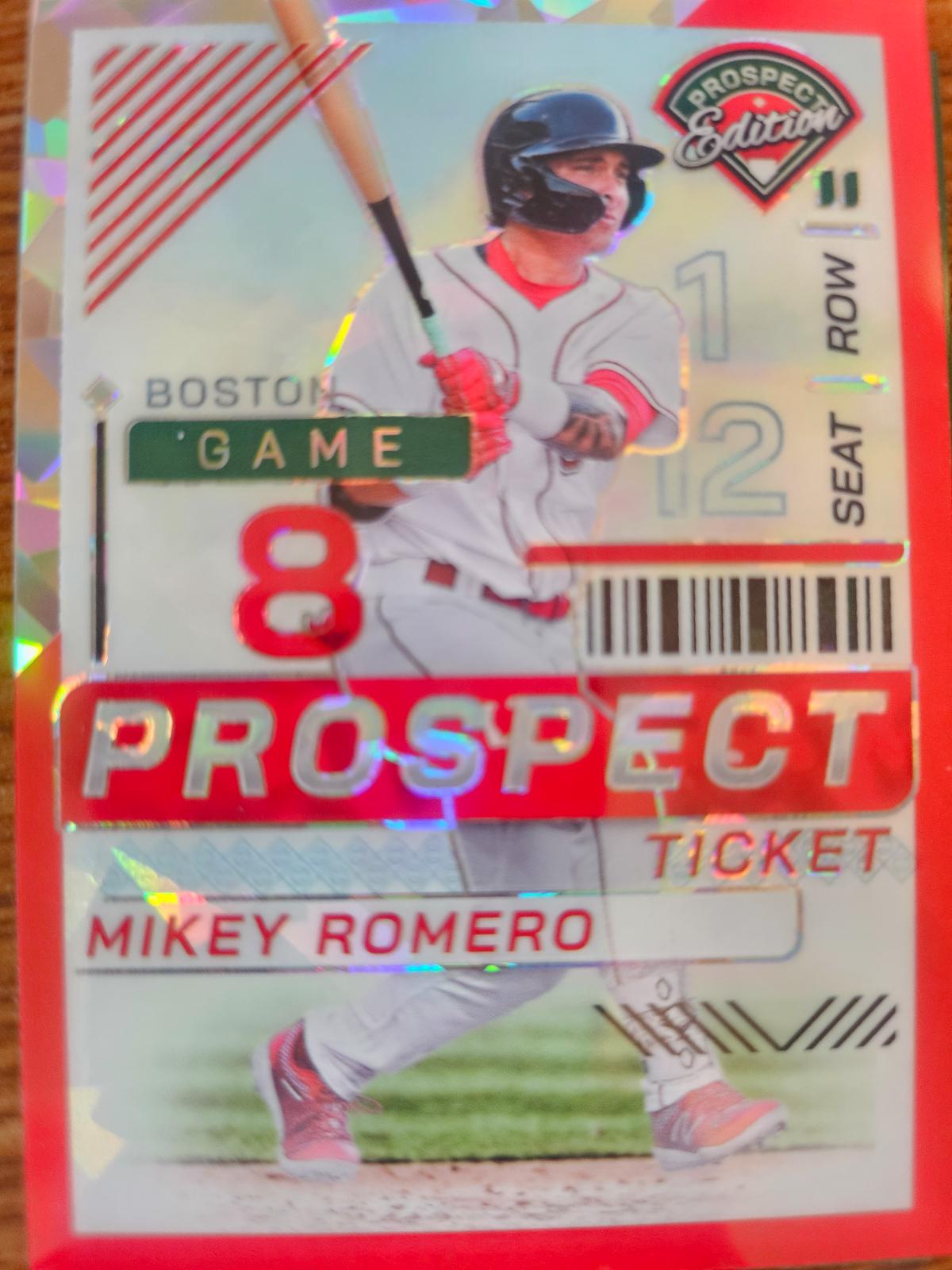 Mikey Romero [Red Ice Ticket Holo] #79 Prices | 2024 Panini Prospect ...