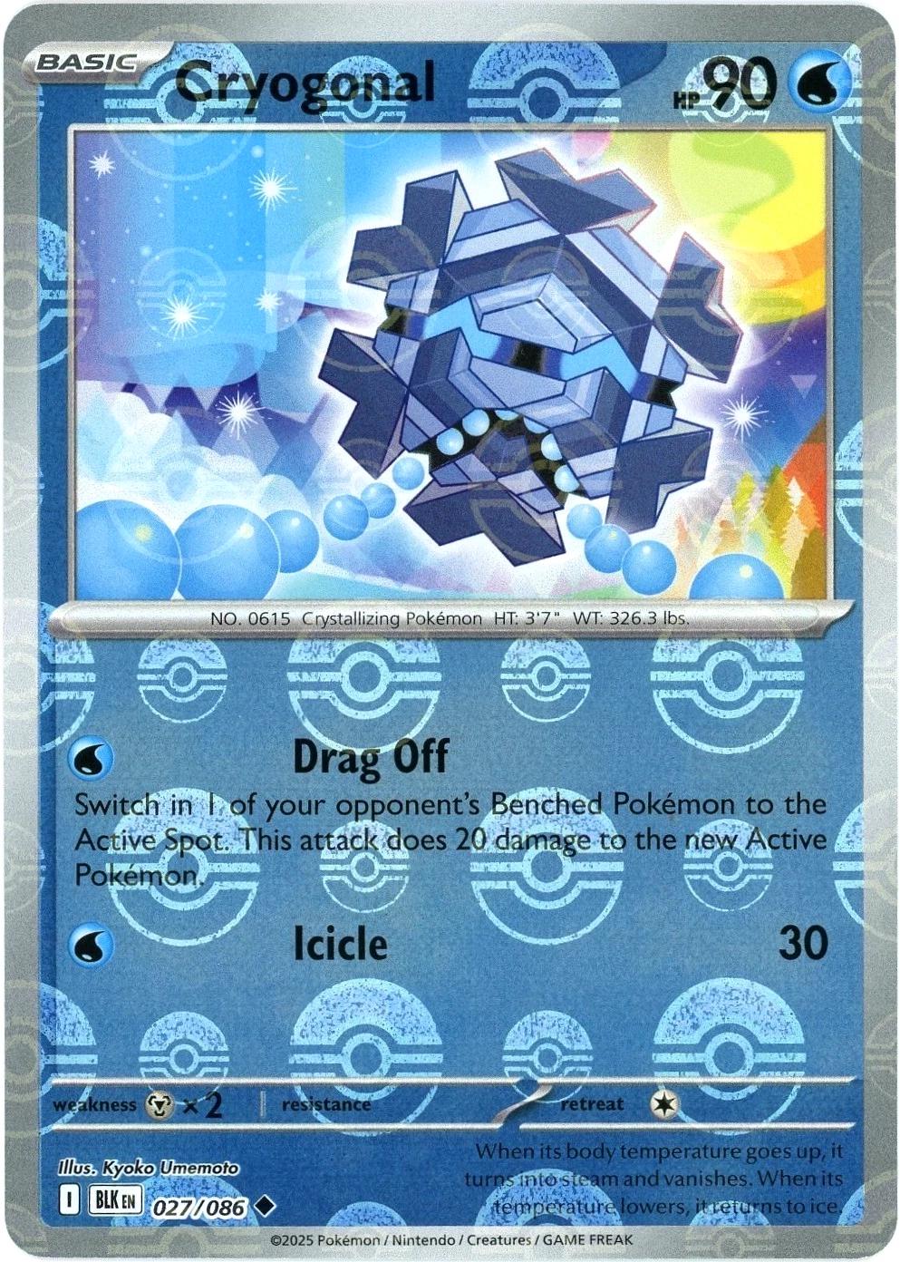 Cryogonal [Poke Ball] #27 Prices | Pokemon Black Bolt | Pokemon Cards