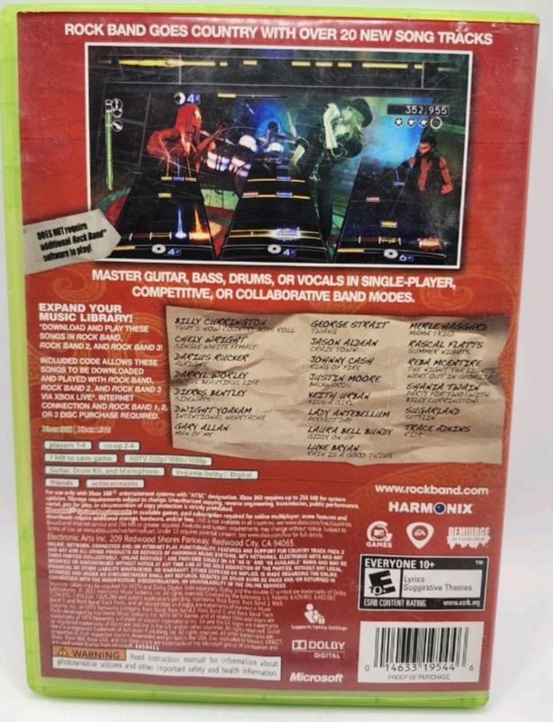 Rock Band Country Track Pack 2 Prices Xbox 360 | Compare Loose, CIB ...