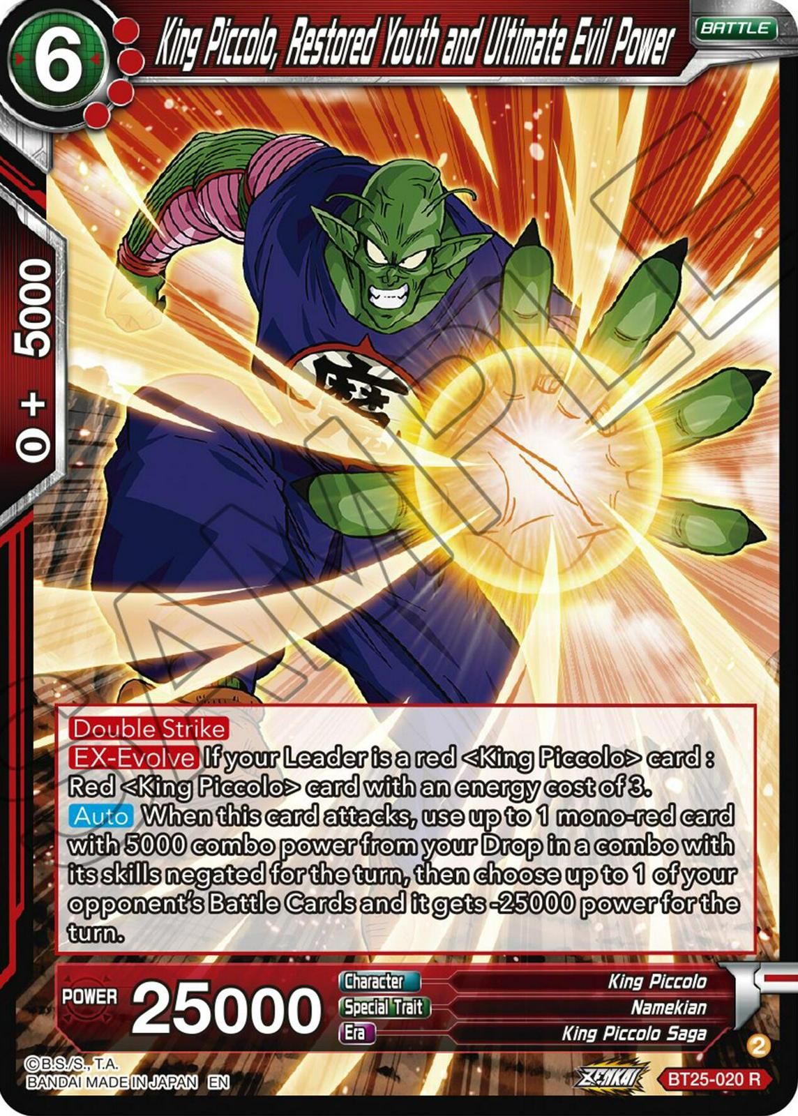 King Piccolo, Restored Youth and Ultimate Evil Power BT25-020 Prices ...