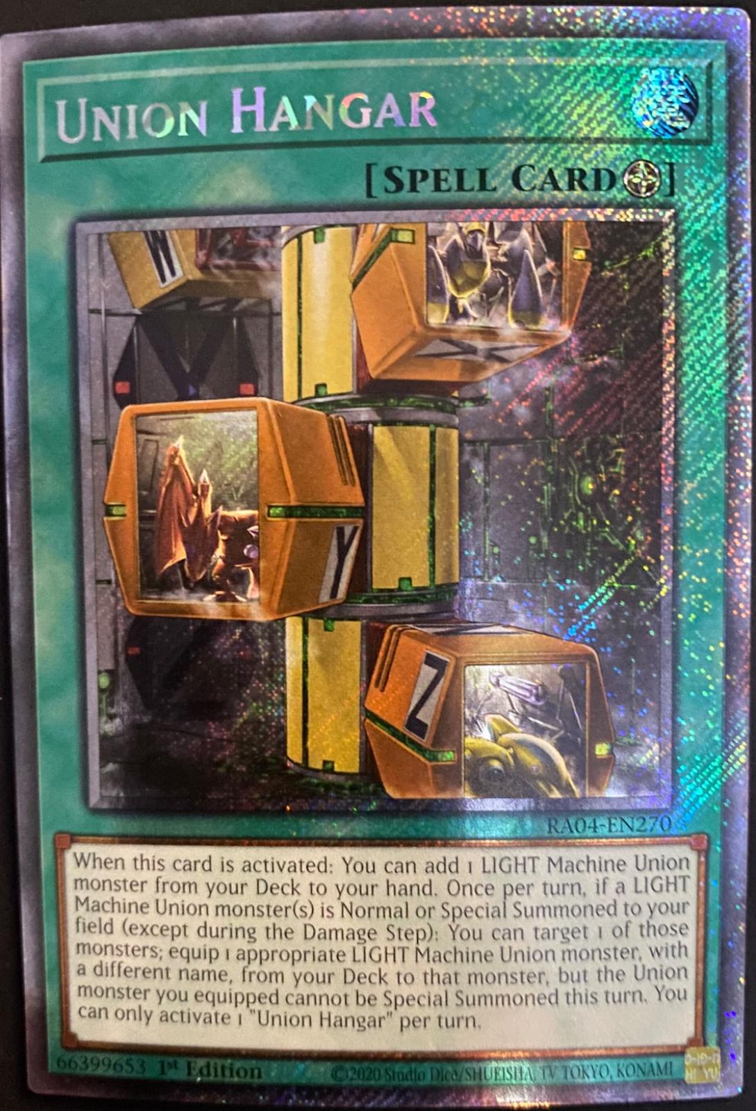 Union Hangar [Platinum Secret Rare] RA04-EN270 Prices | YuGiOh Quarter ...