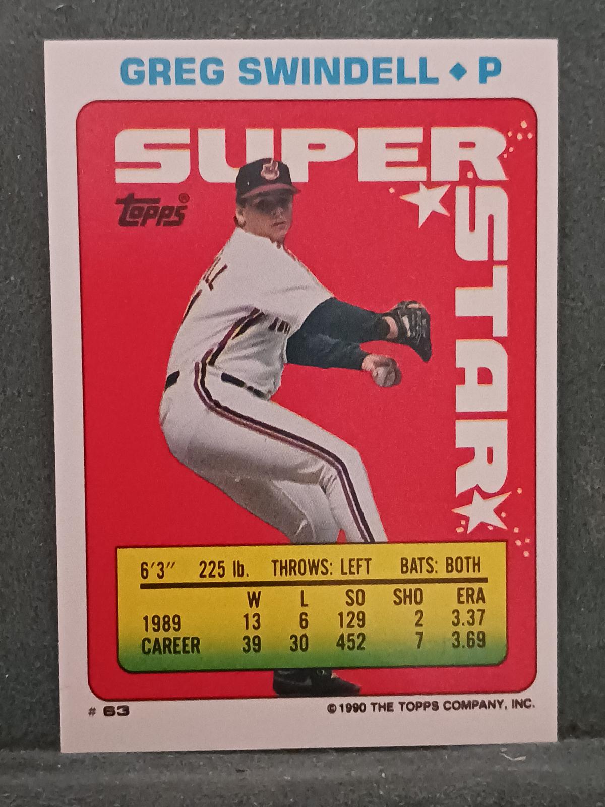 Greg Swindell #63 Prices | 1990 Topps Stickers | Baseball Cards