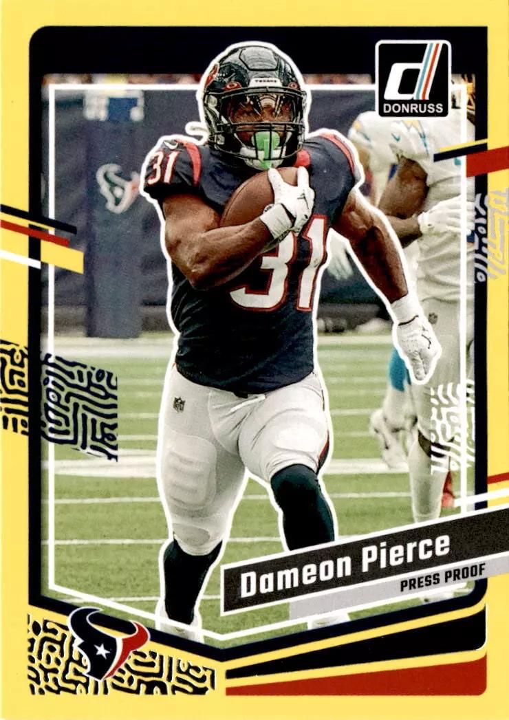 Dameon Pierce [Press Proof Yellow] #116 Prices | 2023 Panini Donruss ...