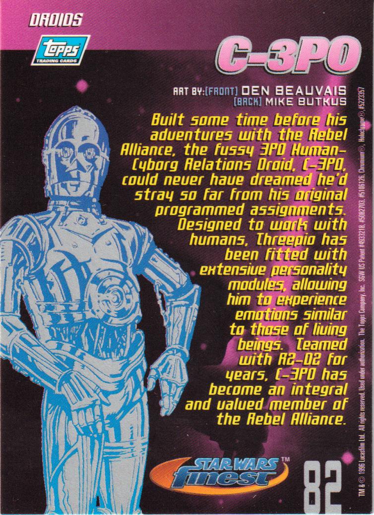 C-3PO #82 Prices | Star Wars 1996 Topps | Star Wars Cards