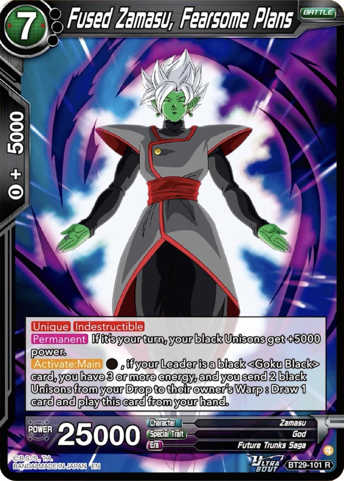 Fused Zamasu, Fearsome Plans BT29-101 Prices | Dragon Ball Fusion World ...