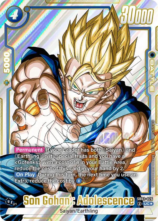 Son Gohan : Adolescence [Alternate Art] SB02-026 Prices | Dragon Ball ...