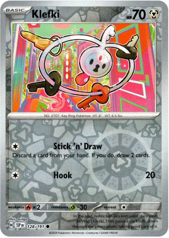Klefki [Reverse Holo] #128 Prices | Pokemon Surging Sparks | Pokemon Cards