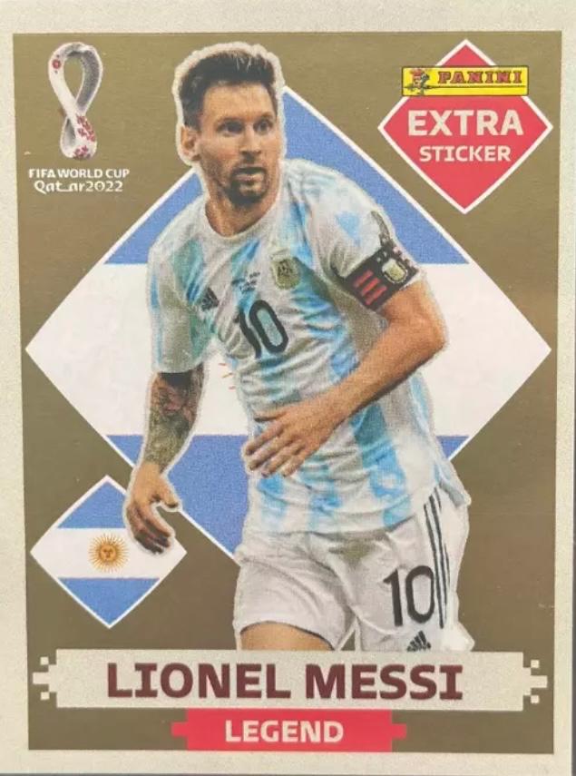 Lionel Messi [Gold] Prices | 2022 Panini World Cup Qatar Stickers Extra ...