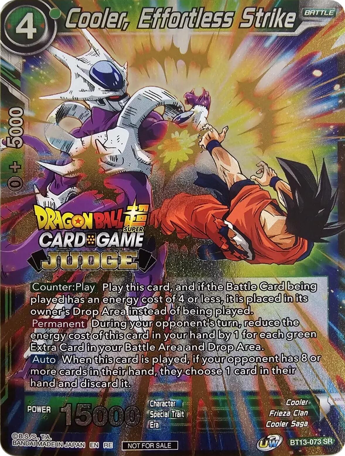 Cooler, Effortless Strike BT13-073 Prices | Dragon Ball Super Divine Multiverse Release Promos ...
