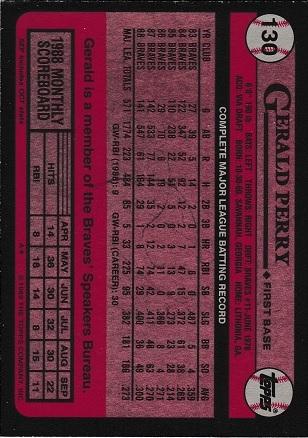 Gerald Perry #130 Prices | 1989 Topps | Baseball Cards