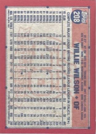 Willie Wilson #208 Prices | 1991 Topps | Baseball Cards