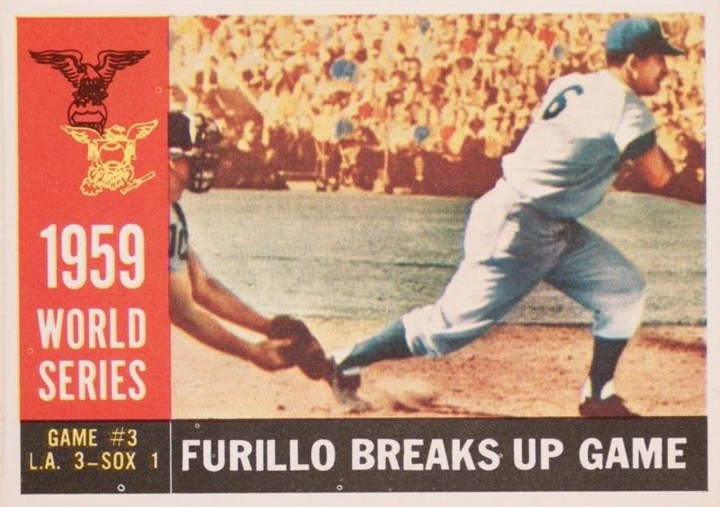 World Series Game 3 [Furillo Breaks Up Game] #387 Prices | 1960 Topps ...