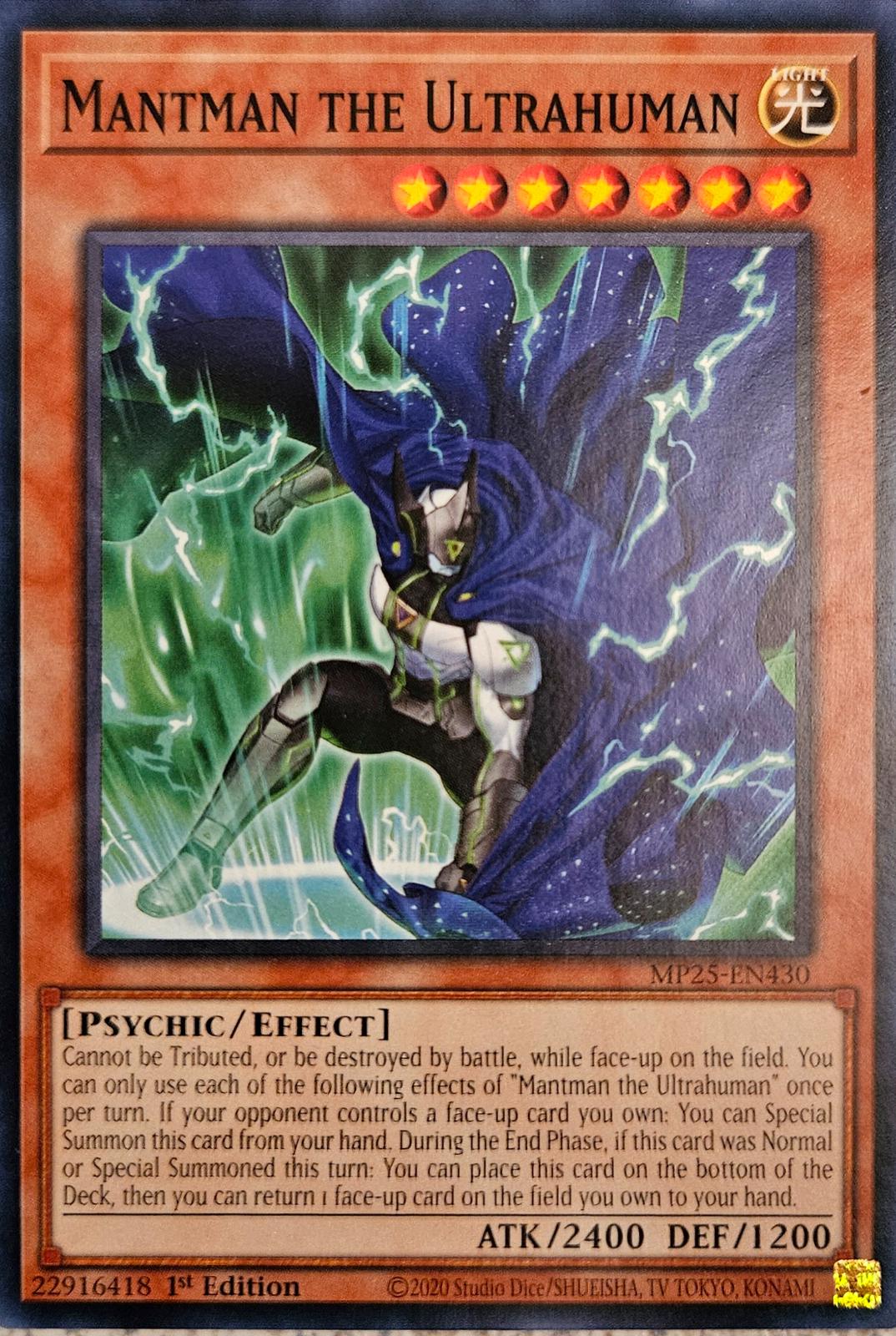 Mantman the Ultrahuman MP25-EN430 Precios | YuGiOh 2025 Mega Pack Tin ...