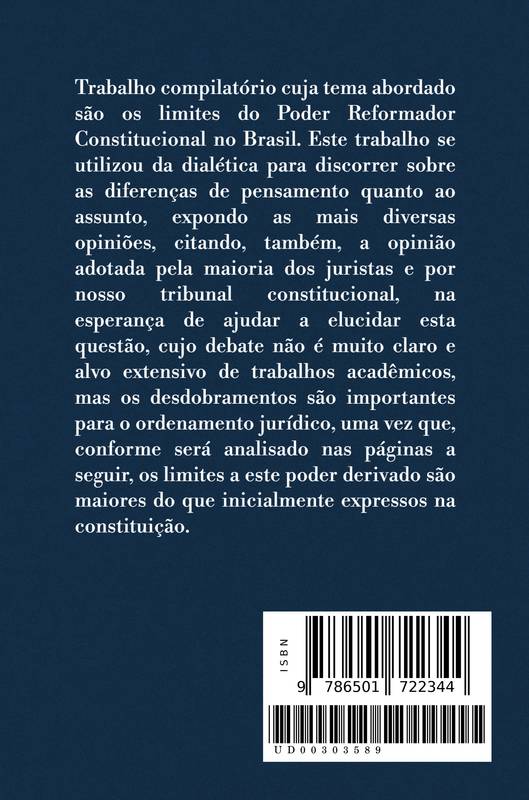 LIMITAÇÕES AO PODER REFORMADOR CONSTITUCIONAL NO BRASIL ⋆ Loja Uiclap