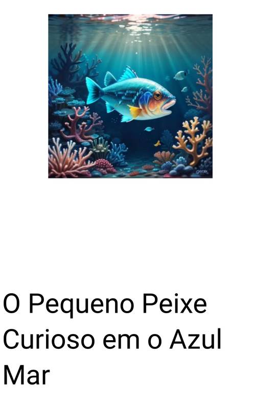 O pequeno peixe curioso em o Azul Mar ⋆ Loja Uiclap