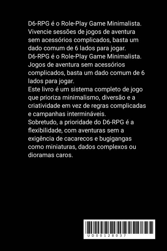 D6-RPG: O jogo RPG Minimalista ⋆ Loja Uiclap