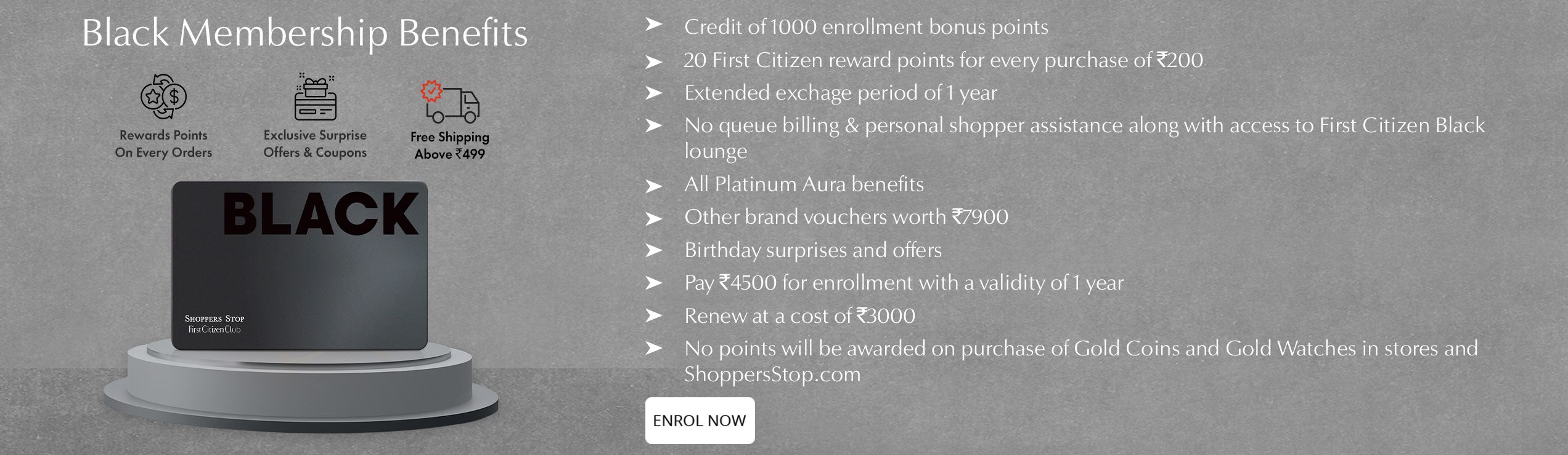 First Citizen Card Loyalty Program at Shoppers Stop