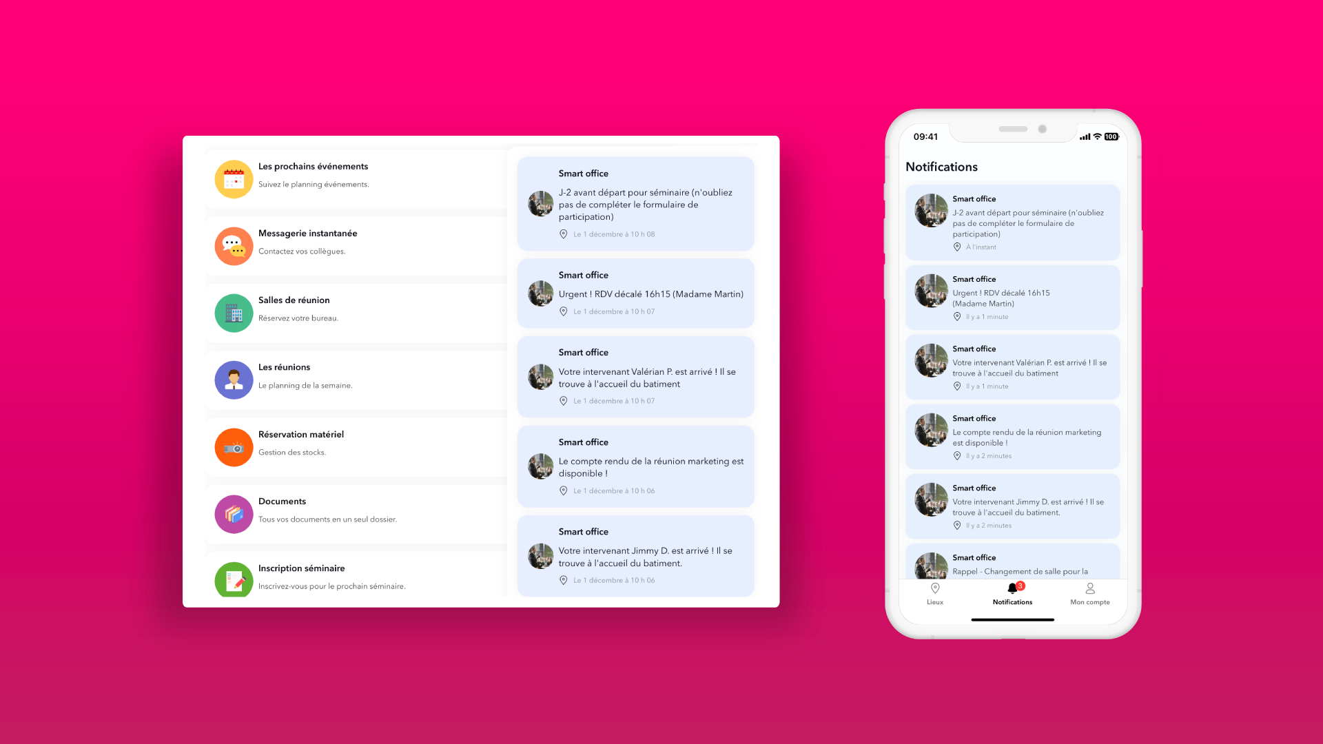 Notifications personnalisées pour la communication interne - Imagina