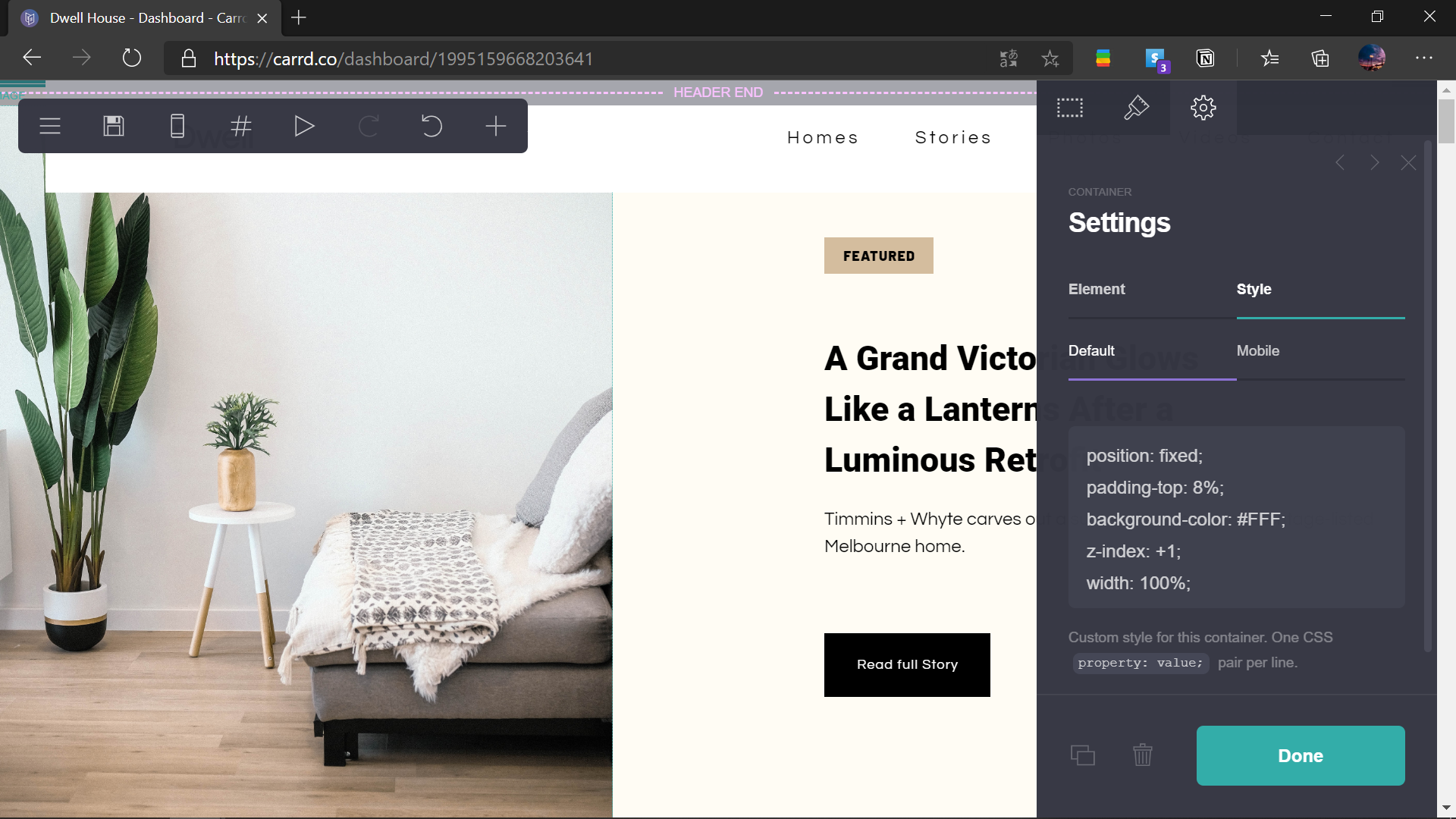 How To Make A Fixed Header On Carrd 