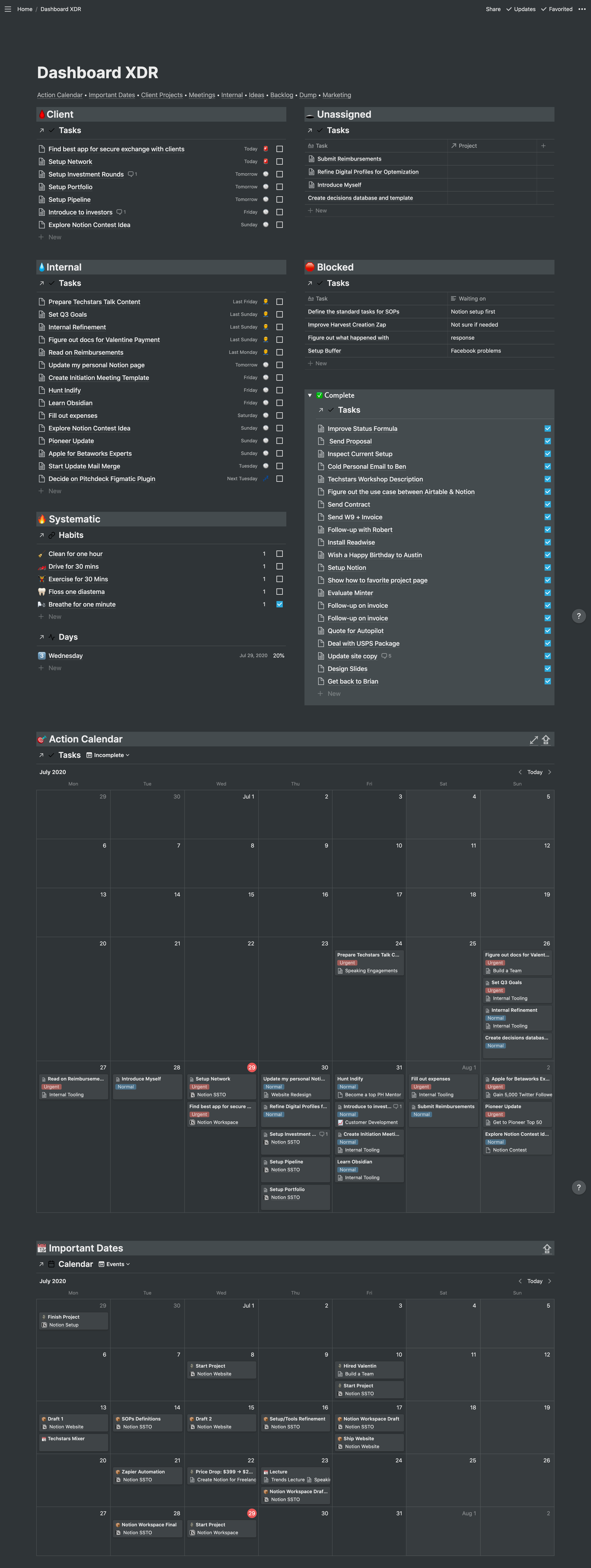 Business Dashboard On Notion