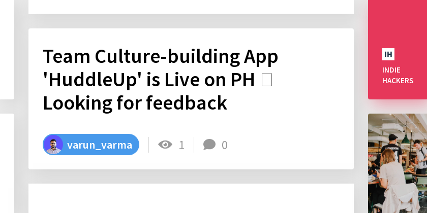Team Culture-building App 'HuddleUp' is Live on PH 🚀 Looking for feedback