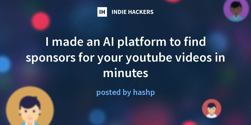 I made an AI platform to find sponsors for your youtube videos in ...