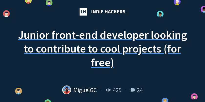 Junior front-end developer looking to contribute to cool projects (for ...