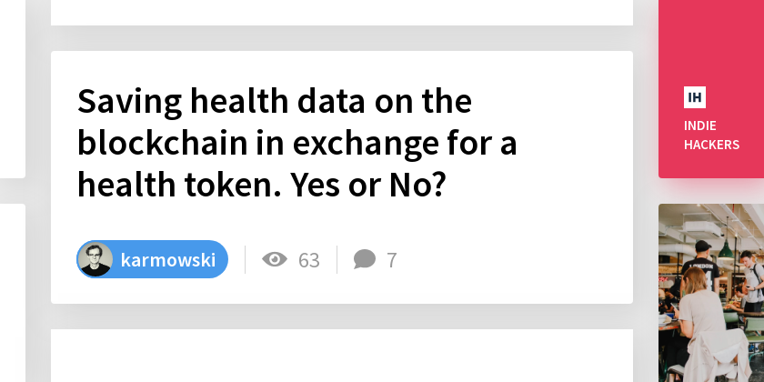 Saving health data on the blockchain in exchange for a health token ...