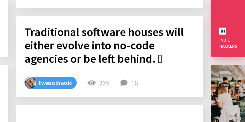 Traditional software houses will either evolve into no-code agencies or be left behind. 💀 ...