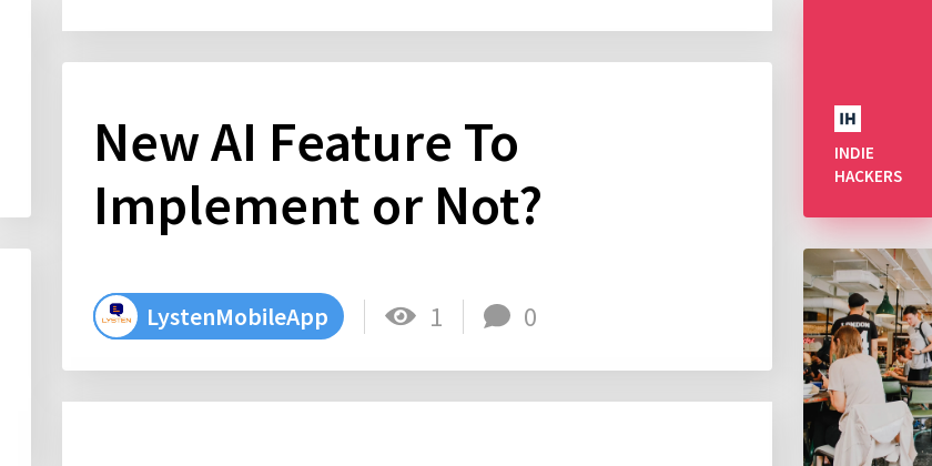 New AI Feature To Implement or Not? - Indie Hackers