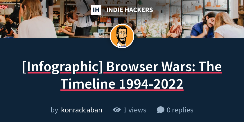 [Infographic] Browser Wars: The Timeline 1994-2022 - Indie Hackers