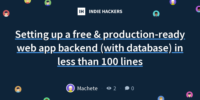 Setting up a free & production-ready web app backend (with database) in ... Setting up a free & production-ready web app backend (with database) in ...