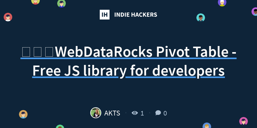 👨🏼‍💻webdatarocks Pivot Table Free Js Library For Developers Indie 4056