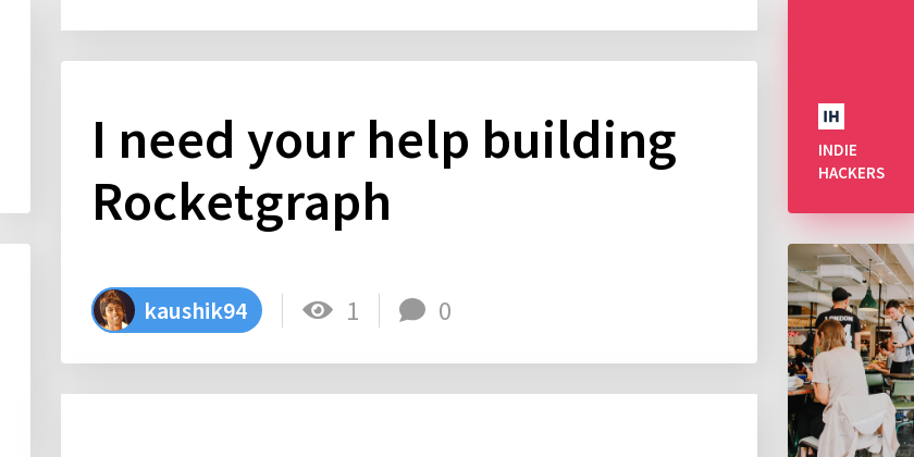 I need your help building Rocketgraph - Indie Hackers