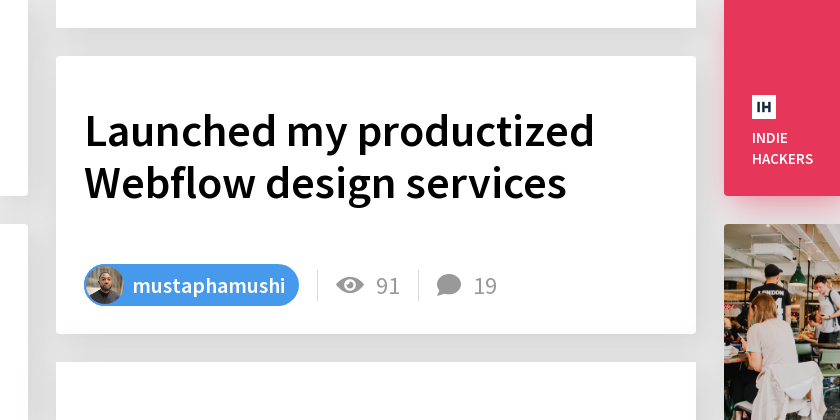 Launched my productized Webflow design services - Indie Hackers