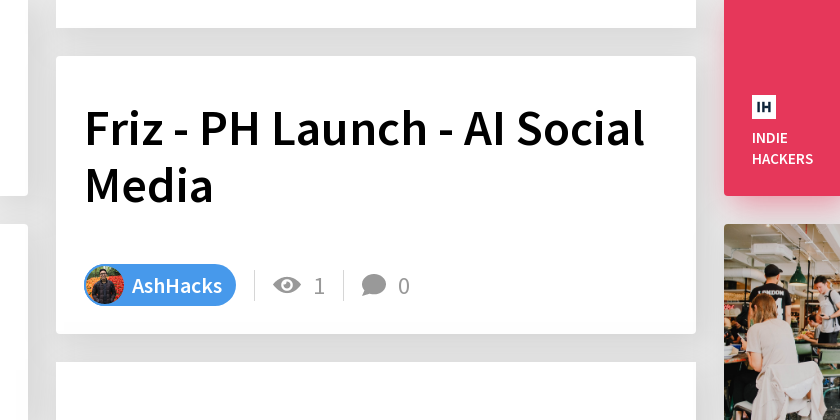 Friz - PH Launch - AI Social Media - Indie Hackers