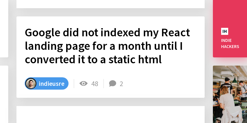 Google did not indexed my React landing page for a month until I ...
