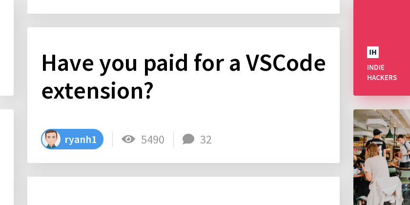 Have you paid for a VSCode extension? - Indie Hackers